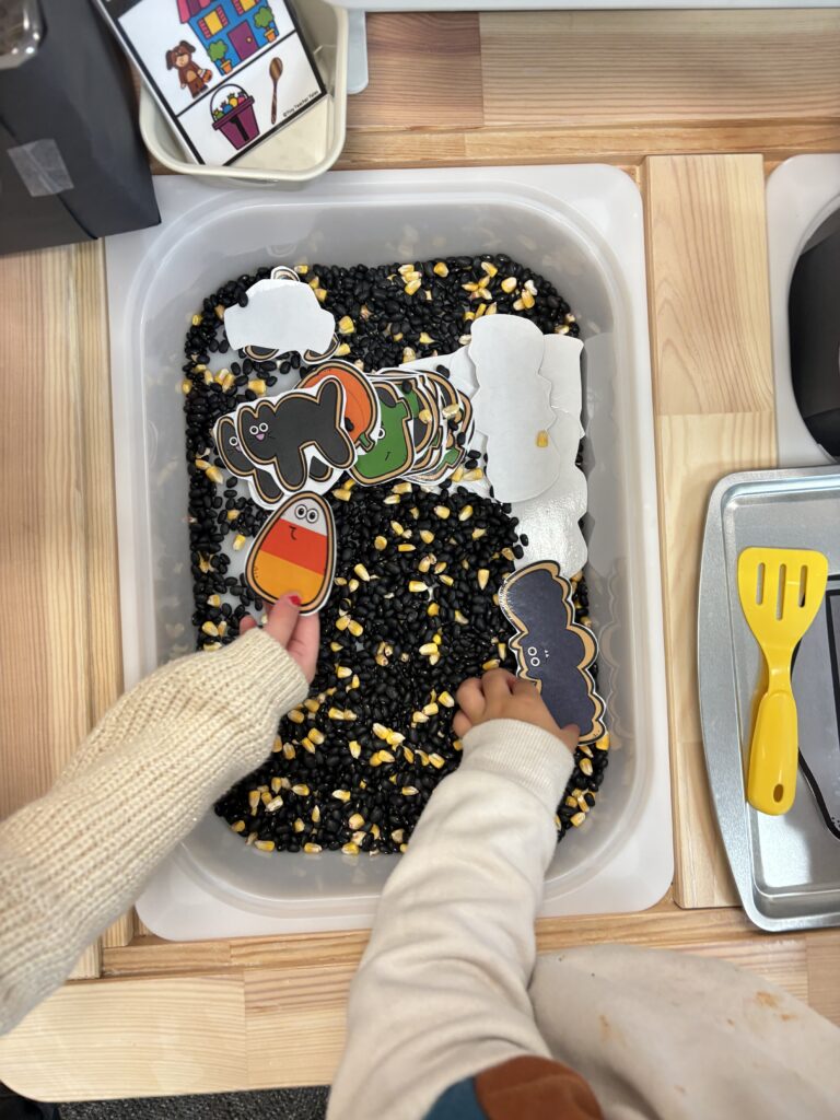 Feed The Monster Sensory Bin - Tiny Teacher Tales